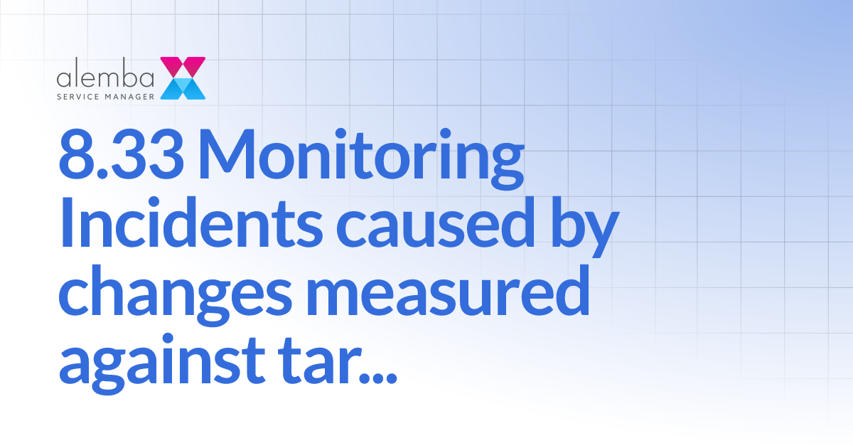 8.33 Monitoring Incidents caused by changes measured against target | ASM EOS 10.5