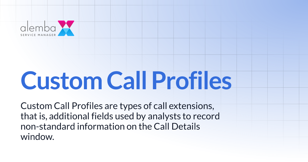 Custom Call Profiles | ASM EOS 10.5