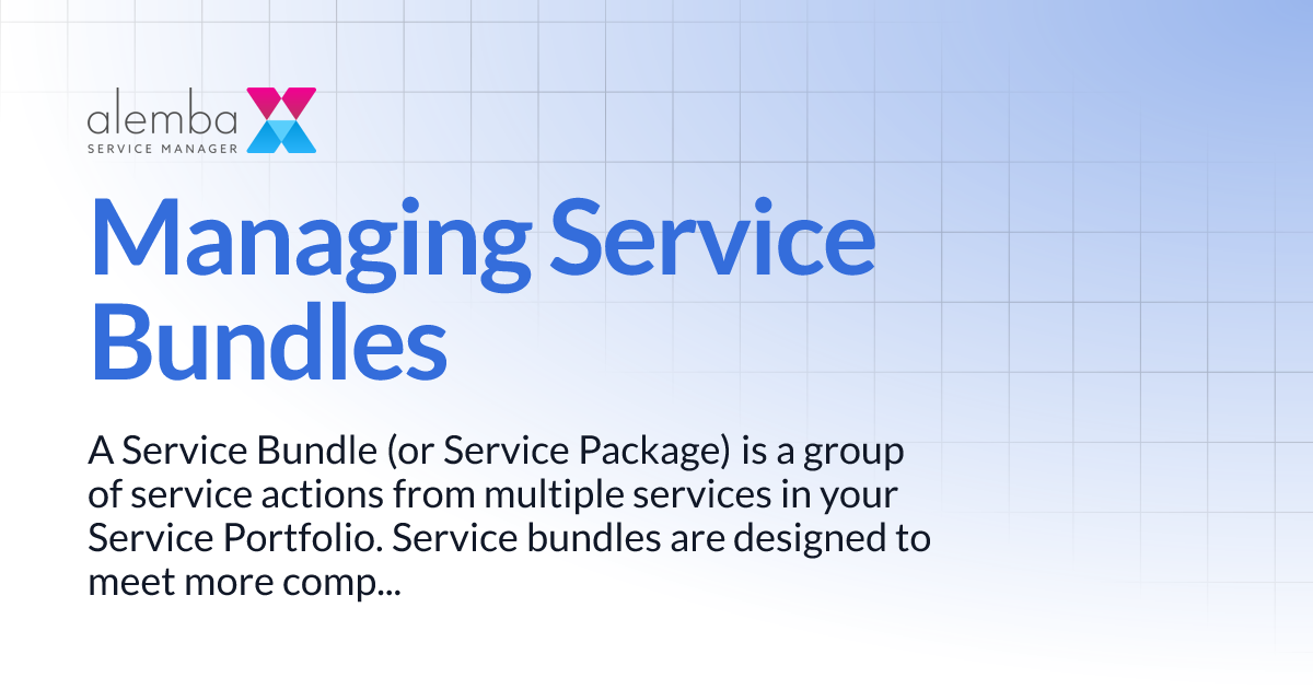Managing Service Bundles | ASM EOS 10.5