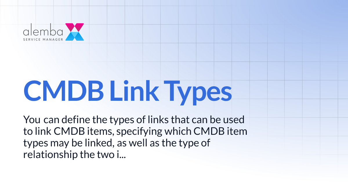 CMDB Link Types | ASM EOS 10.5