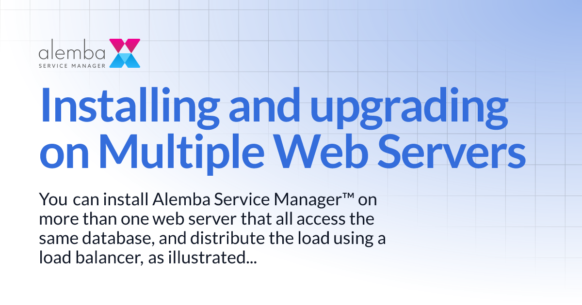 Installing and upgrading on Multiple Web Servers | ASM EOS 10.5