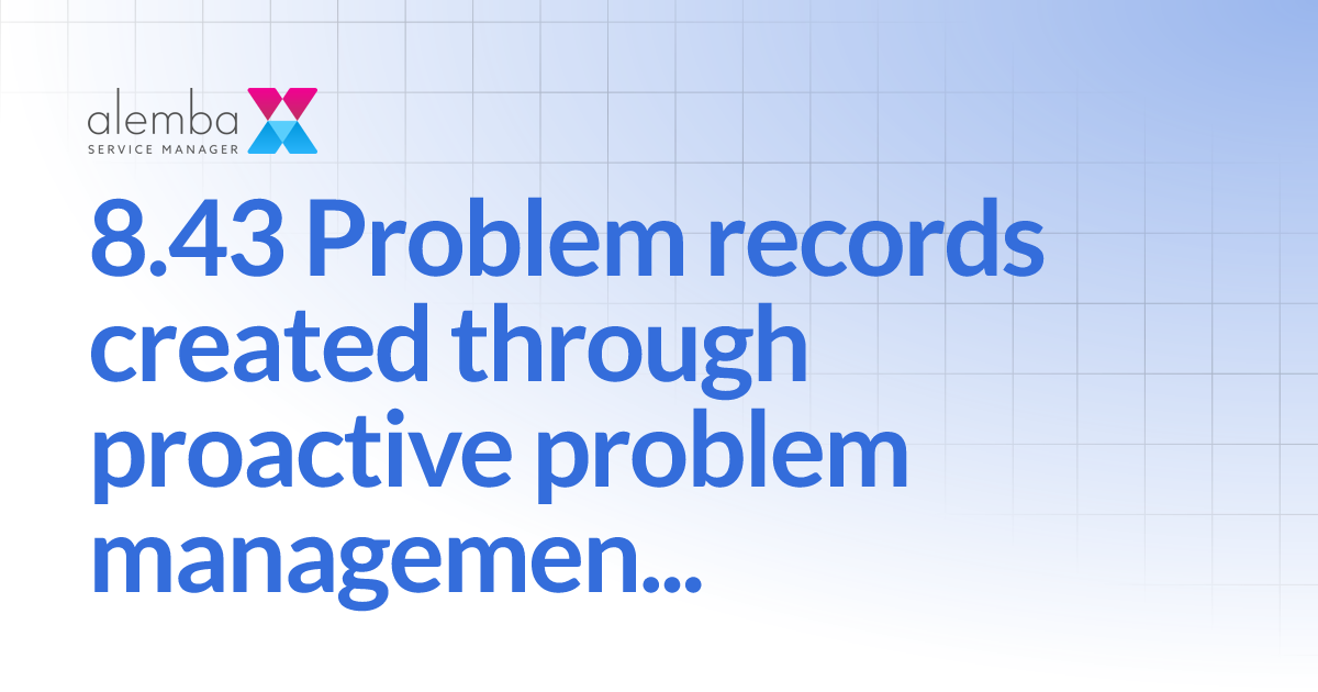 8.43 Problem records created through proactive problem management | ASM ...