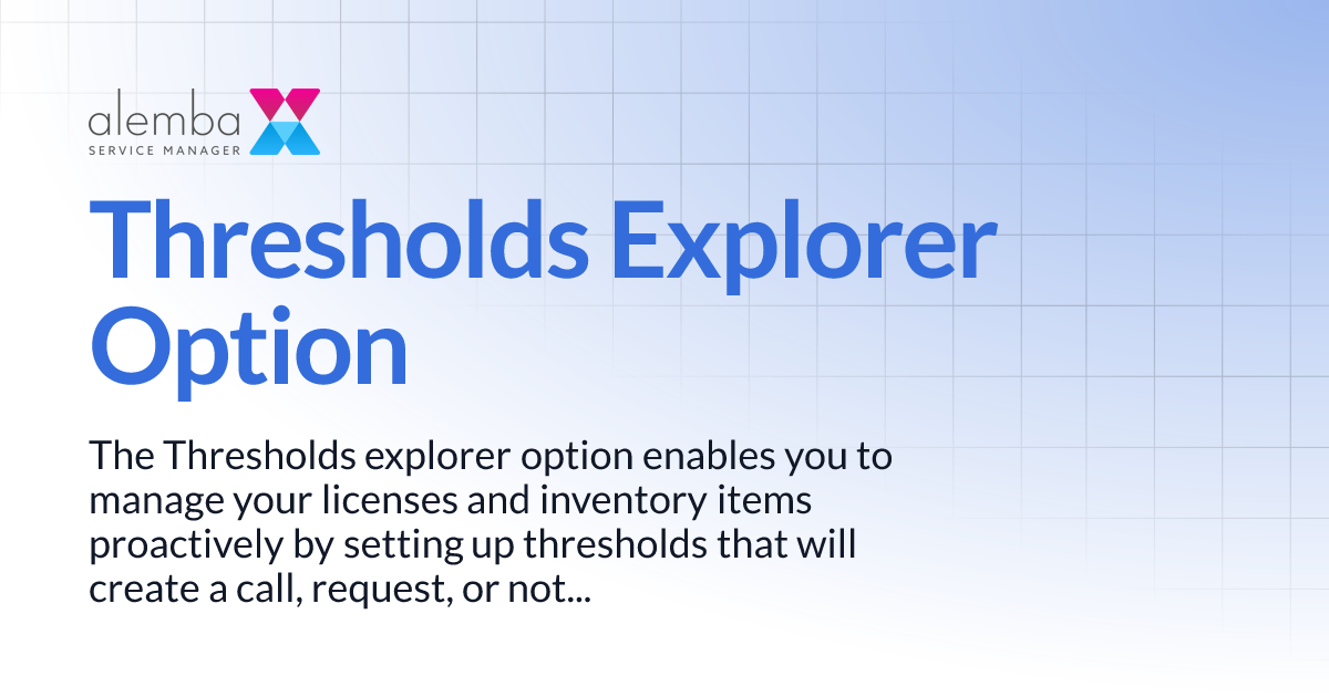 Thresholds Explorer Option | ASM EOS 10.5