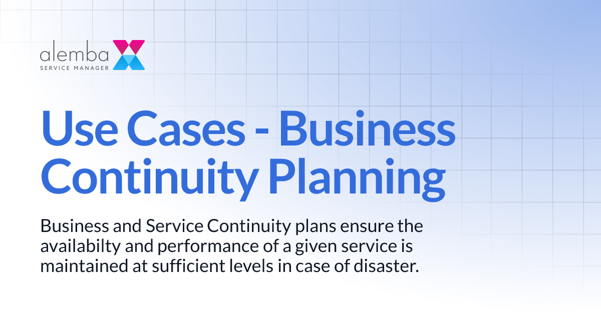 Use Cases - Business Continuity Planning | ASM EOS 10.5