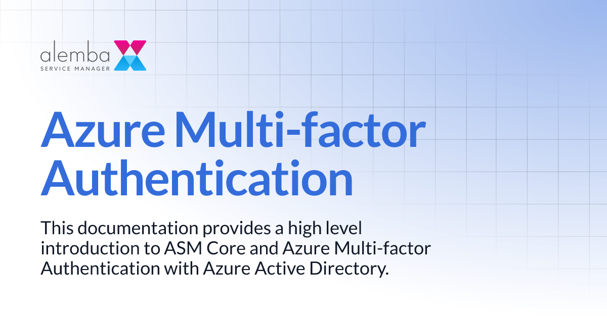 Azure Multi-factor Authentication | ASM EOS 10.5
