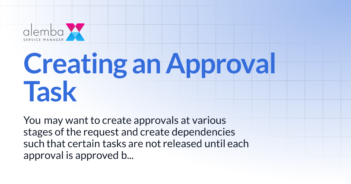 Creating an Approval Task | ASM EOS 10.5