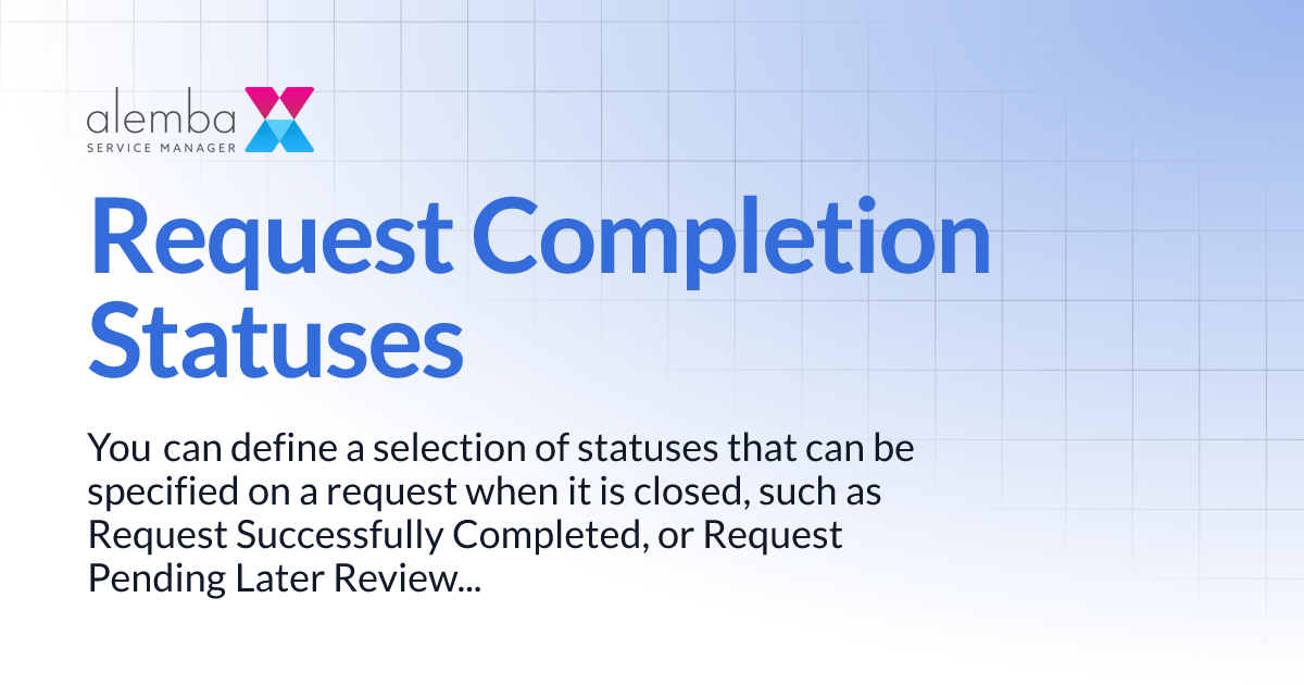 Request Completion Statuses | ASM EOS 10.5