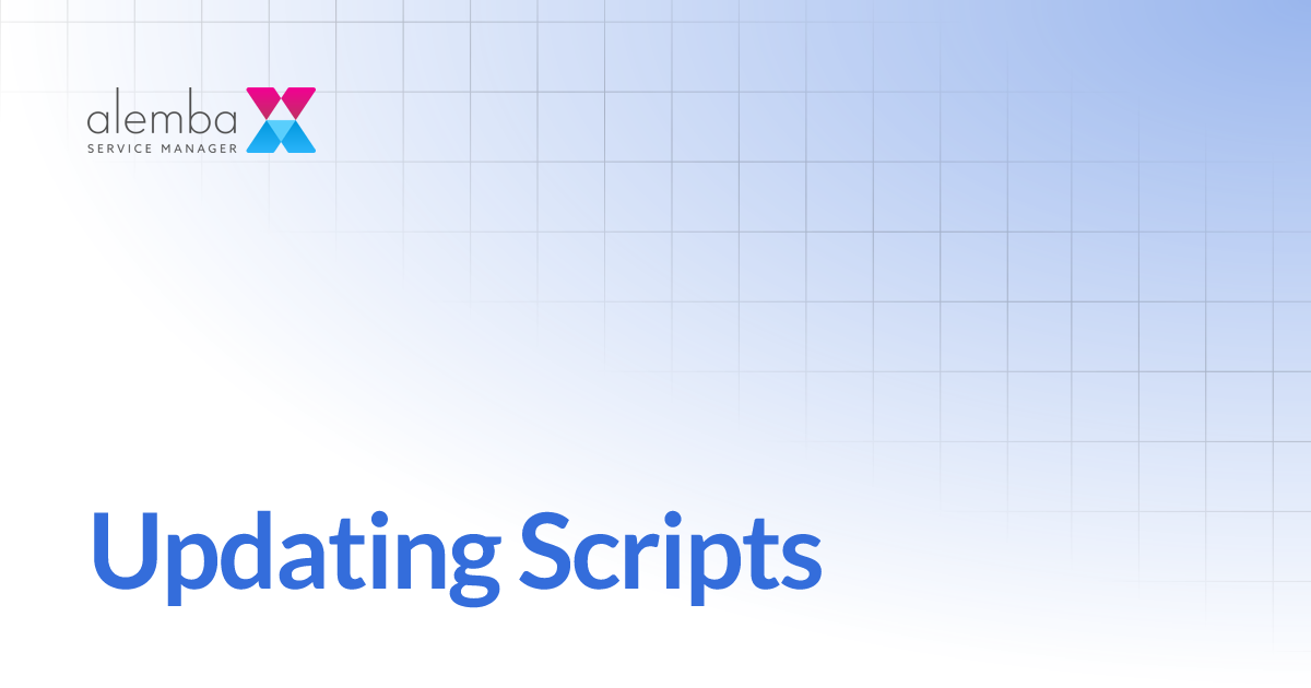 Updating Scripts | ASM EOS 10.5
