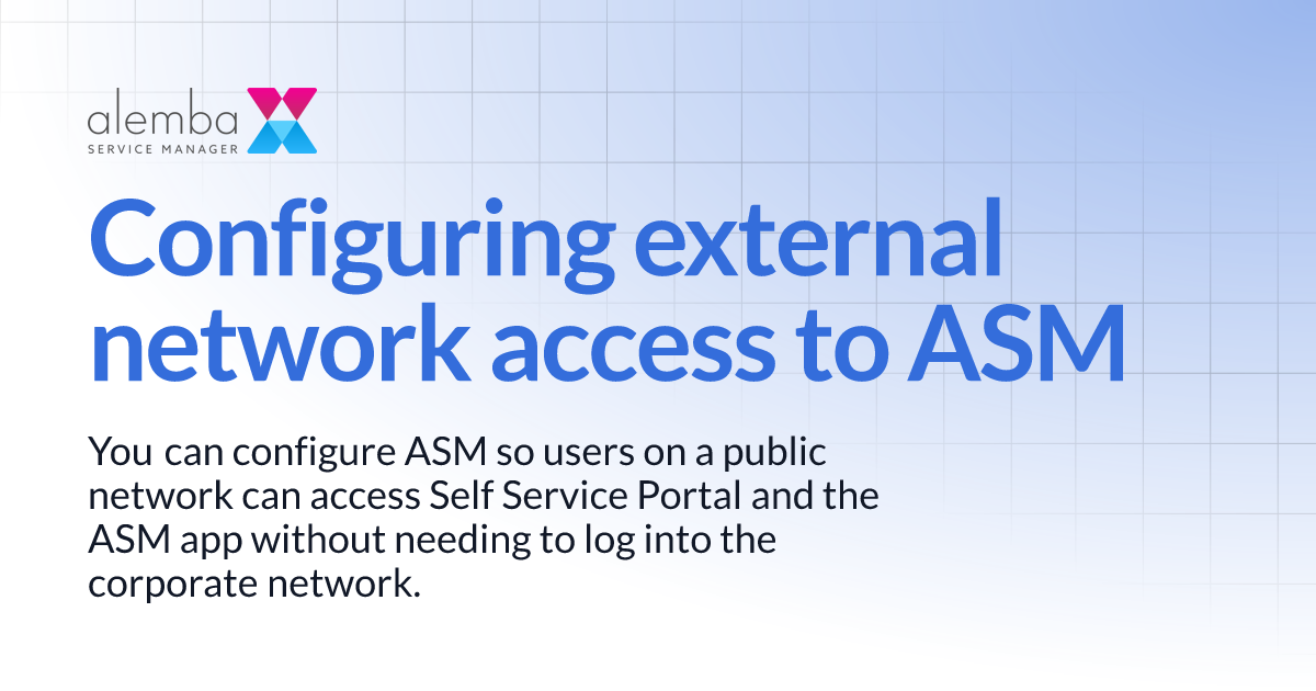 Configuring External Network Access To Asm Asm Eos 10 5