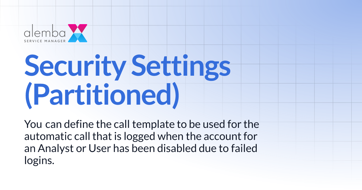 Security Settings (Partitioned) | ASM EOS 10.5