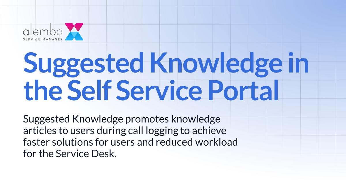 Suggested Knowledge in the Self Service Portal | ASM EOS 10.5