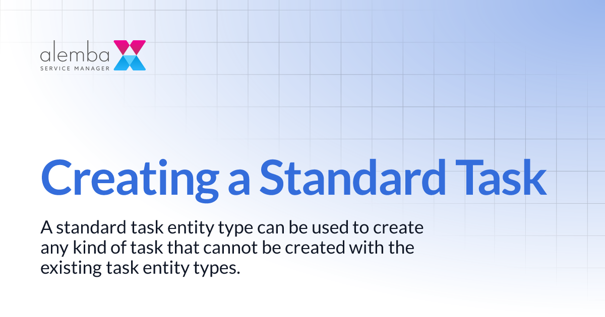 Creating a Standard Task | ASM EOS 10.5