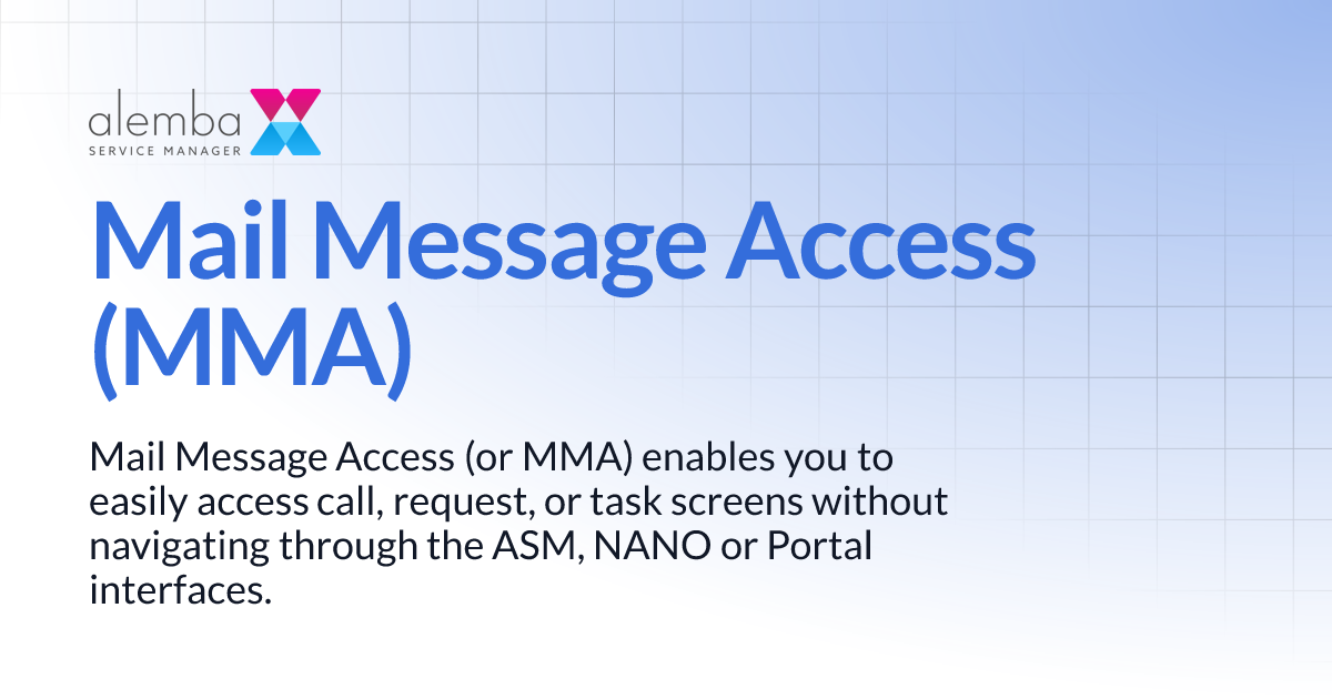Mail Message Access (MMA) | ASM EOS 10.5
