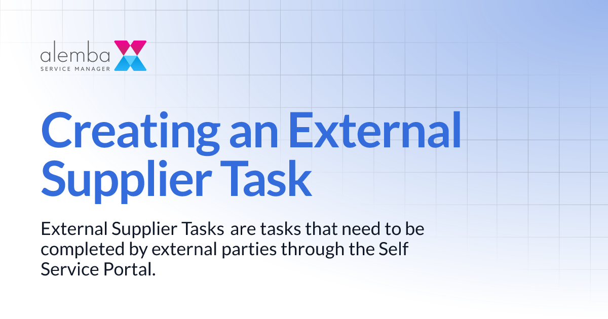 Creating an External Supplier Task | ASM Hermes