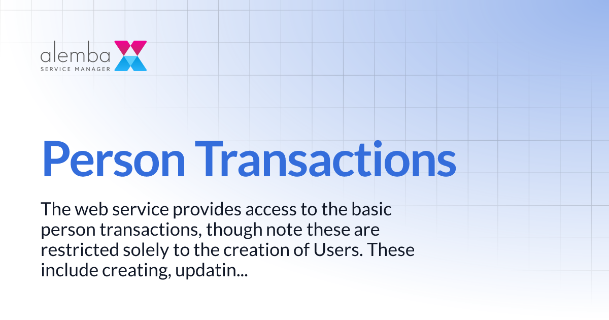 Person Transactions | ASM Hermes