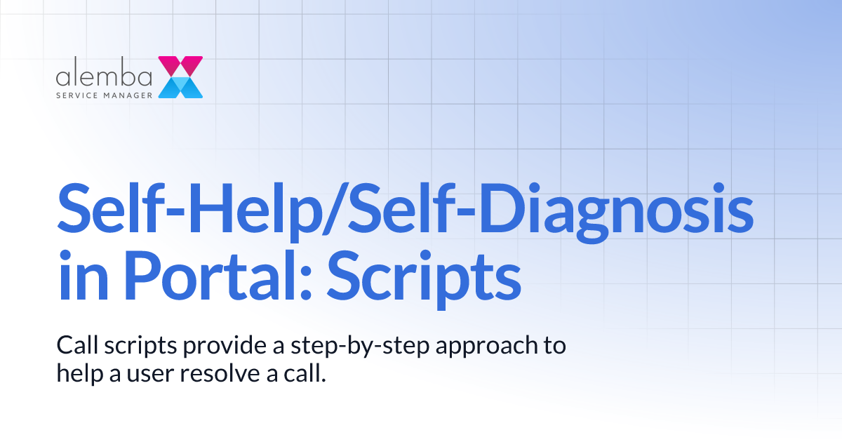 Self-Help/Self-Diagnosis in Portal: Scripts | ASM Hermes