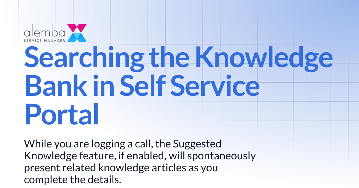 Searching the Knowledge Bank in Self Service Portal | ASM Hermes