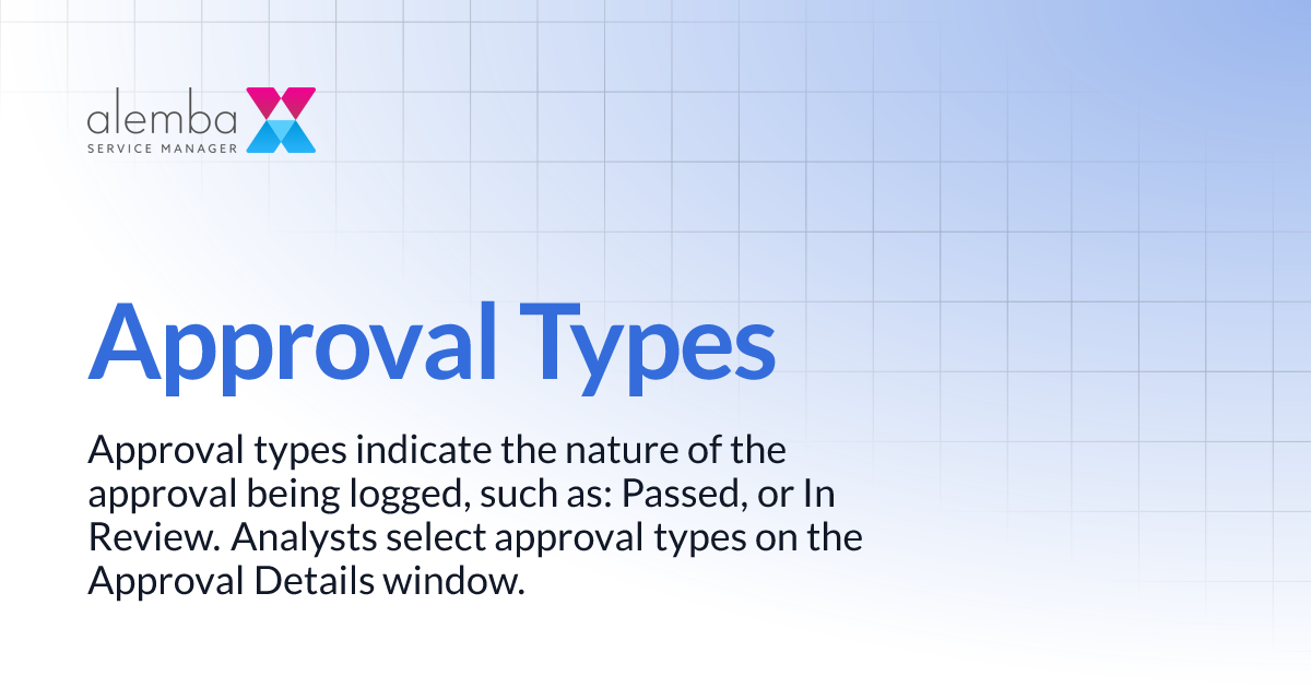 Approval Types | ASM Hermes
