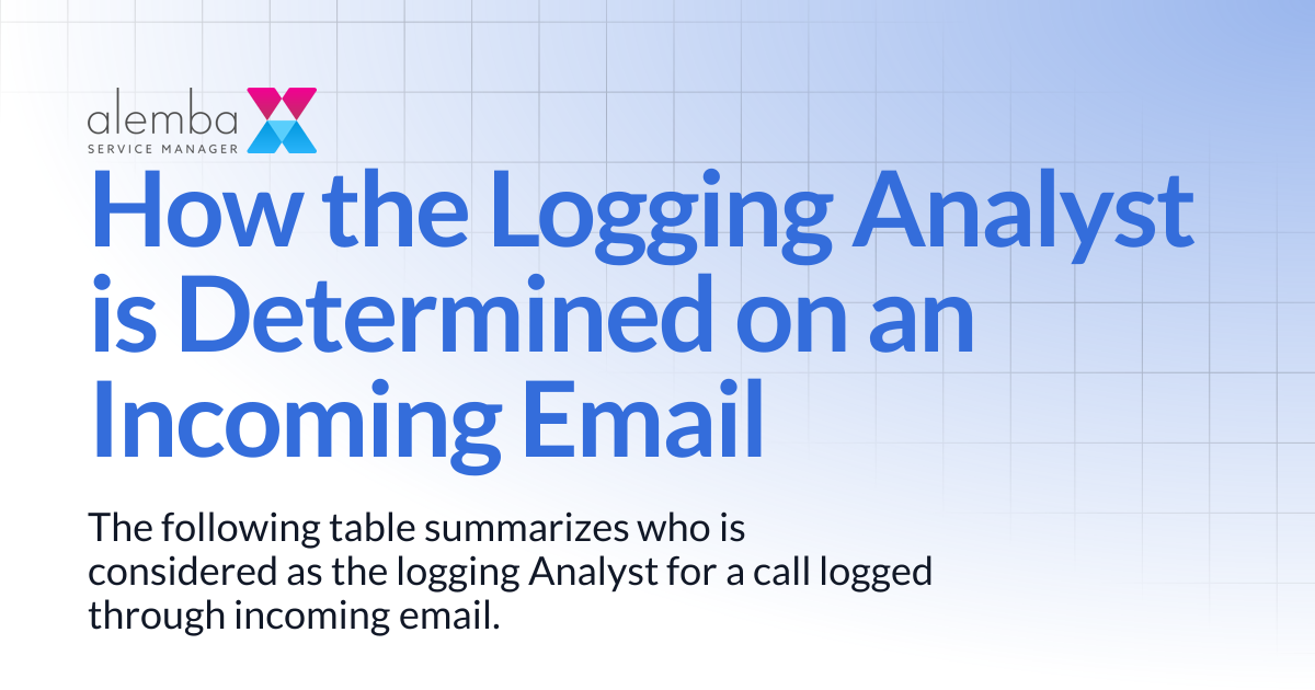 How the Logging Analyst is Determined on an Incoming Email | ASM Hermes