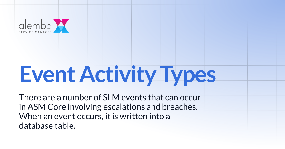 Event Activity Types | ASM Hermes