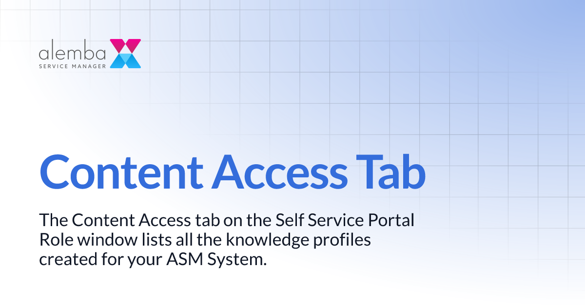 Content Access Tab | ASM Hermes