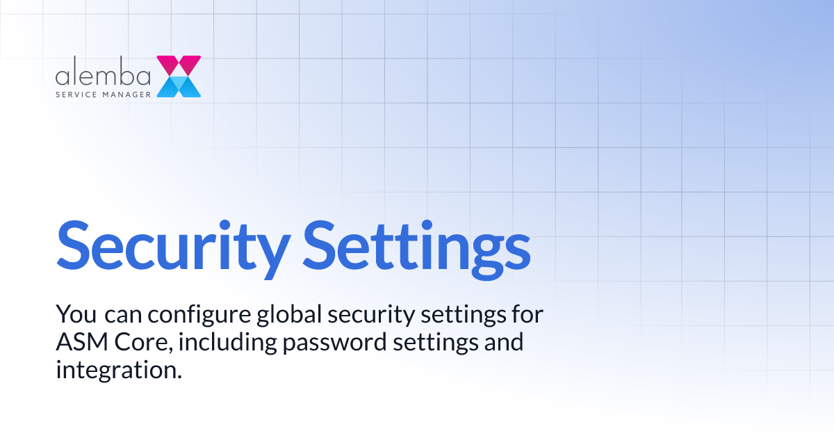 Security Settings | ASM Hermes