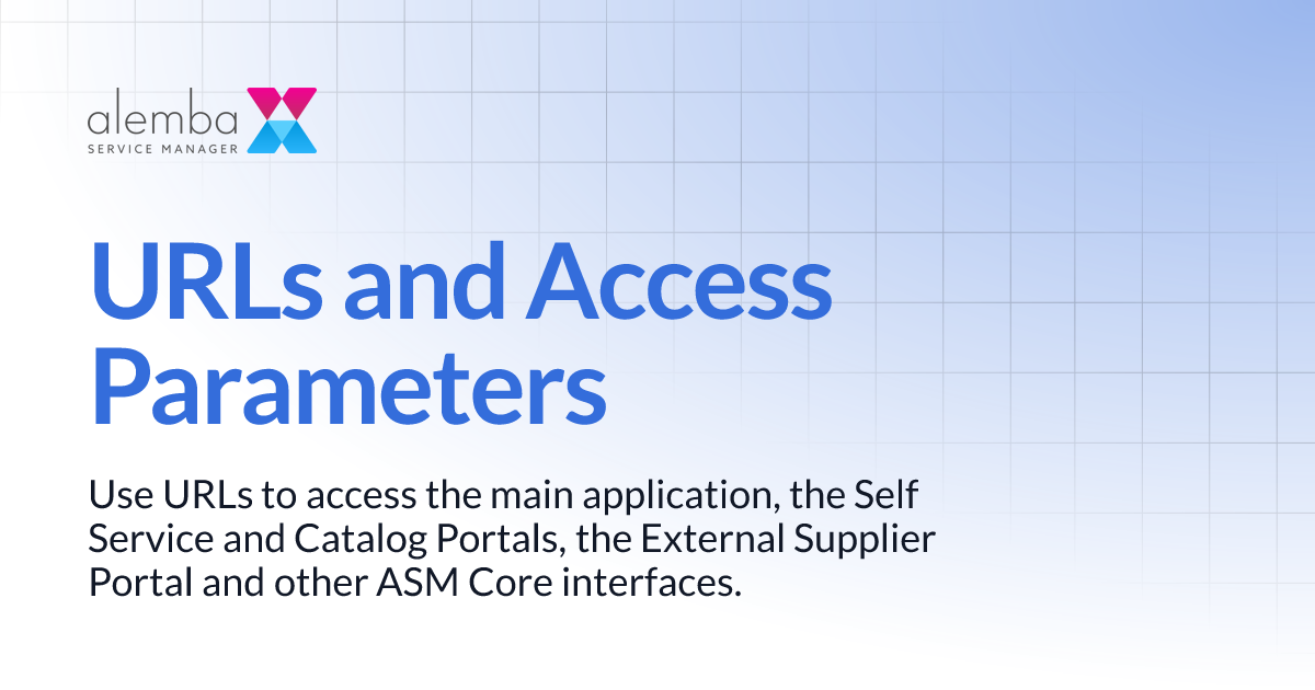 URLs and Access Parameters | ASM Hermes