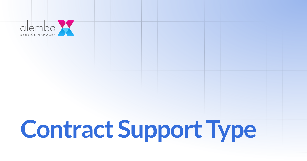 Contract Support Type | ASM Legacy Product Documentation