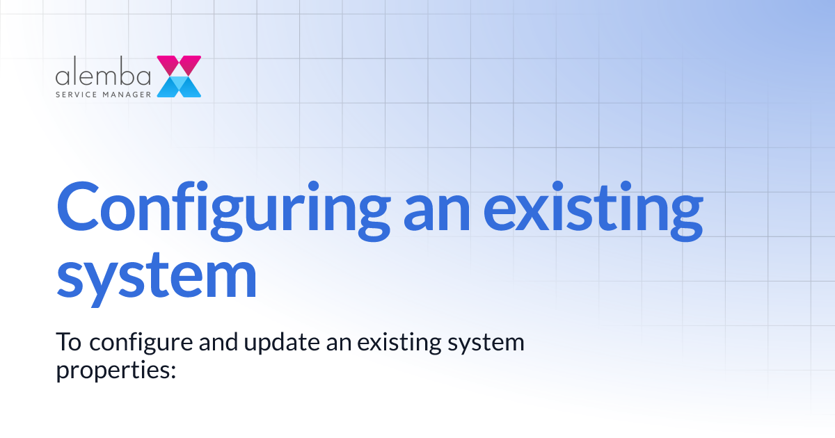 Configuring an existing system | ASM Legacy Product Documentation