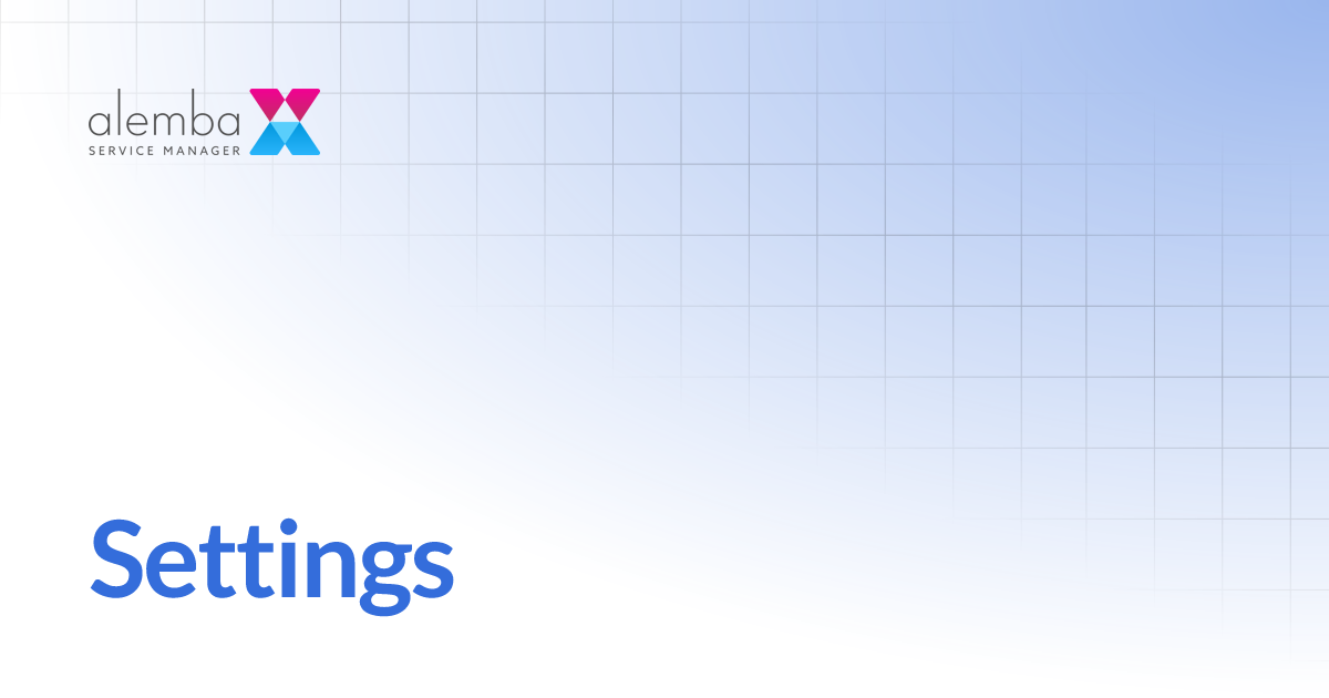 Settings | ASM Legacy Product Documentation