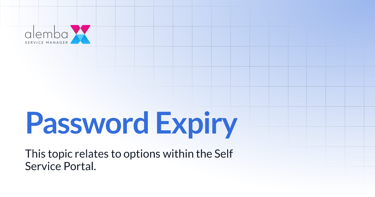Password Expiry | ASM Legacy Product Documentation